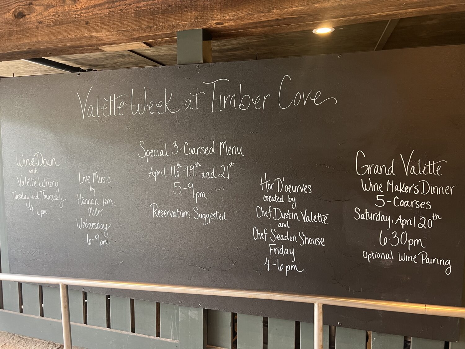 Timber Cove Resort & Dinner with Chef Dustin Valette